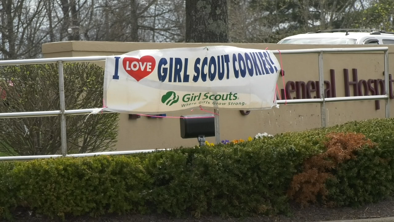 Girl Scouts sell cookies for 'Health Care Heroes Day' at Raleigh ...