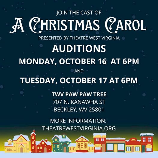 Auditions to be held for “A Christmas Carol” - WOAY-TV