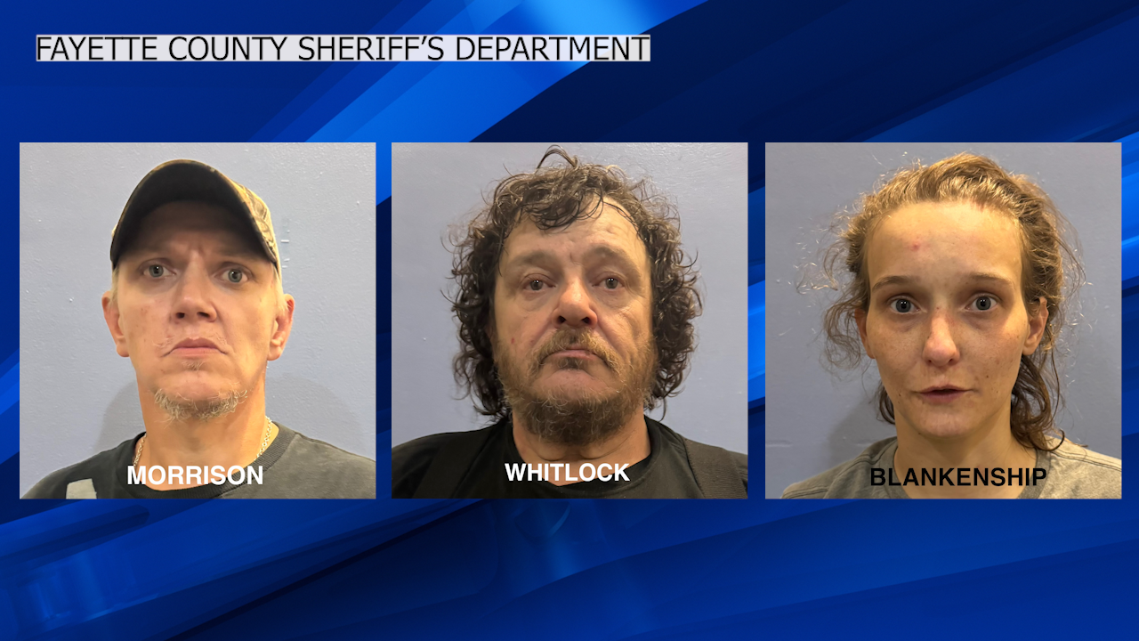 Three people have been arrested on multiple charges in Fayette County ...